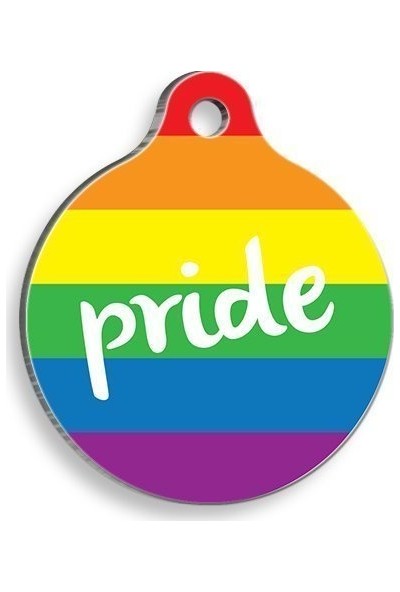 Pet Tag Art Gökkuşağı Pride 3 Yuvarlak Kedi ve Köpek Künyesi Pet Tag Art Gökkuşağı Pride 3 Yuvarlak Kedi ve Köpek Künyesi