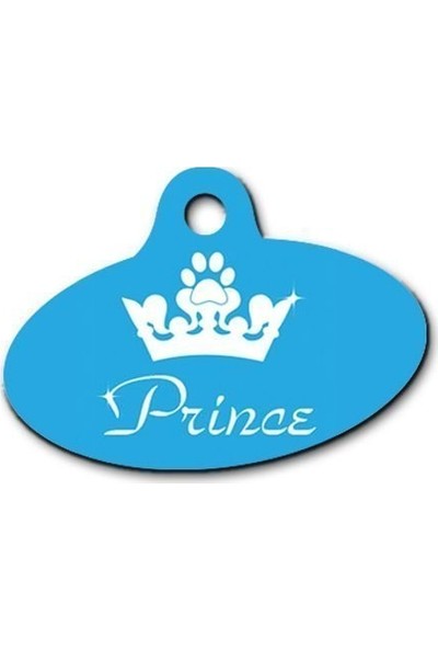 Pet Tag Art Prince Elips Kedi Köpek Künyesi Pet Tag Art Prince Elips Kedi Köpek Künyesi