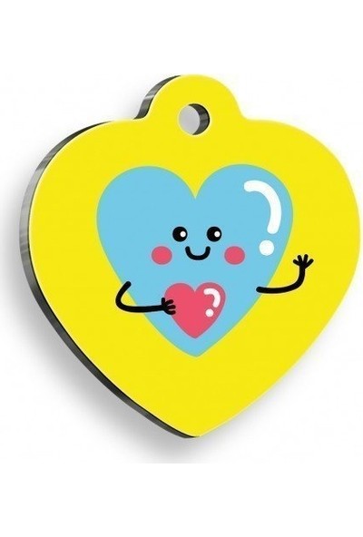 Pet Tag Art Selam Aşk Kalp Kedi ve Köpek Künyesi Pet Tag Art Selam Aşk Kalp Kedi ve Köpek Künyesi