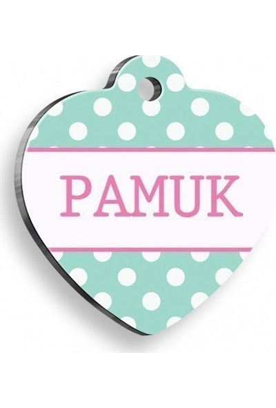 Pet Tag Art Mavi Puantiyeli Kalp Şekilli Kedi Köpek Künyesi Pet Tag Art Mavi Puantiyeli Kalp Şekilli Kedi Köpek Künyesi