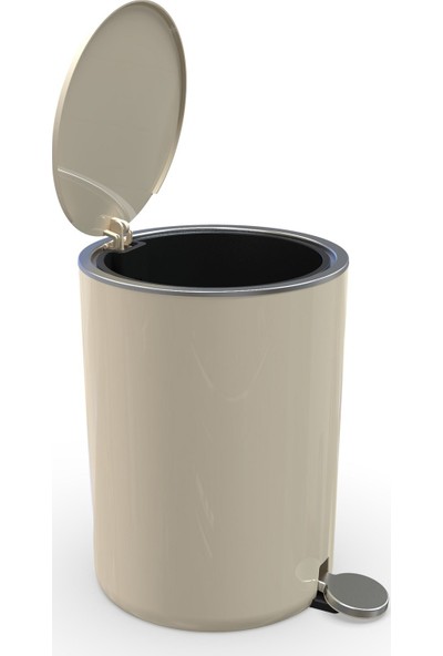 Ipek Primanova M-E66-09 Lenox Bej Pedallı Çöp Kovası 5 Lt.