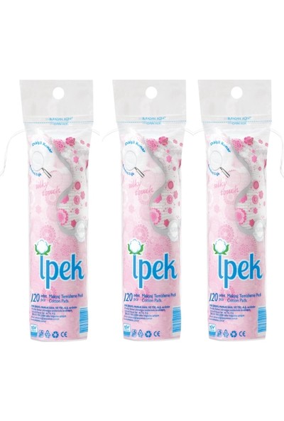 Ipek Makyaj Temizleme Pedi 120 li x3 Ipek Makyaj Temizleme Pedi 120 li x3