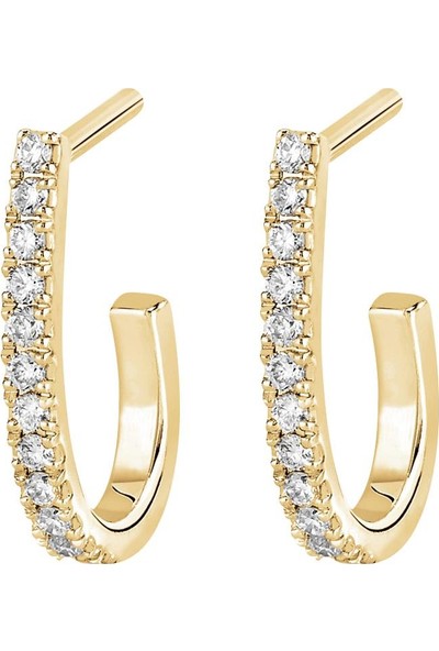 New Obsessions Taşlı J Küpe 3'lü