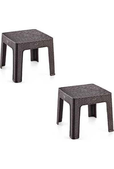 Holiday Monoblok Rattan Sehpa | Bahçe & Balkon & Şezlong Sehpası