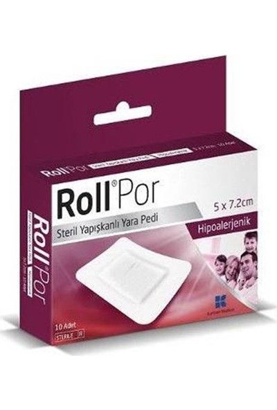 Roll Por 5x7.2 cm Steril Yapışkanlı Yara Pedi 10 Adet