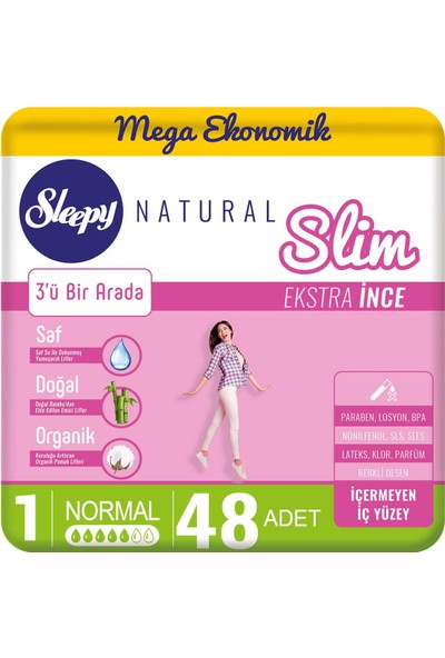 Sleepy Natural Slim Ekstra Ince Normal 48 Ped