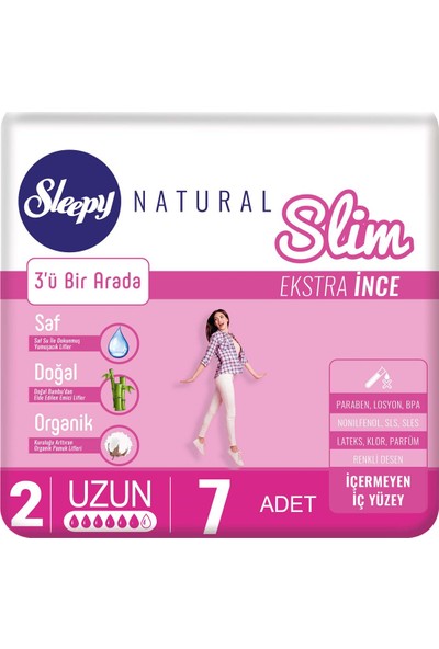 Sleepy Slim Uzun Kadın Pedi 7 Adet