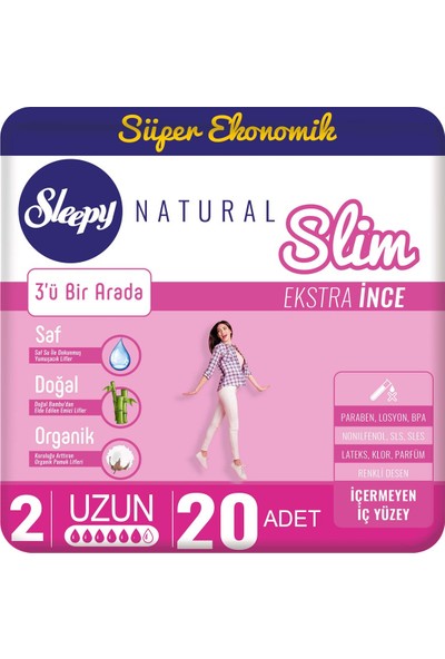 Sleepy Natural Slim Ekstra Ince Uzun 20 Ped Sleepy Natural Slim Ekstra Ince Uzun 20 Ped