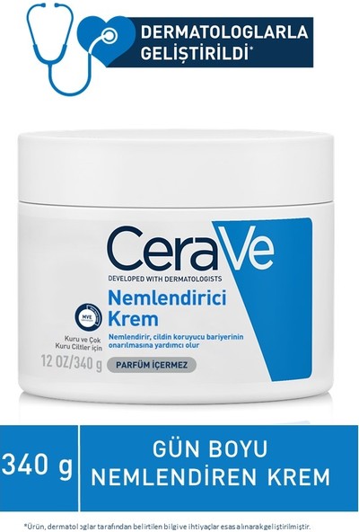 Cerave Nemlendici Krem Kuru Ciltler Seramid ve Hyalüronik Asit İçerikli 340 gr