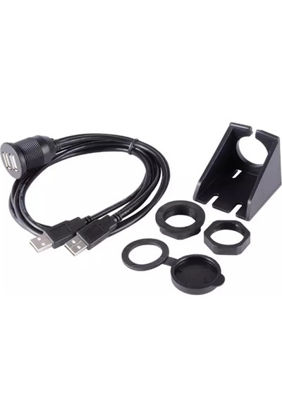 Autoline USB Uzatma Kablosu Çift Portlu