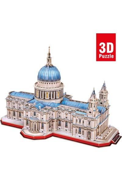 Cubic Fun Aziz Paul Katedrali 3D Puzzle (Büyük Boy ve Iç Görünüml