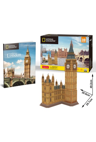 Cubic Fun National Geographic Serisi Big Ben 3D Puzzle Cubic Fun National Geographic Serisi Big Ben 3D Puzzle