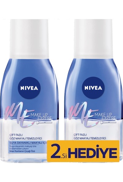 Nivea Make Up Expert Çift Fazlı Göz Makyaj Temizleyici 125 ml 1+1 Set Nivea Make Up Expert Çift Fazlı Göz Makyaj Temizleyici 125 ml 1+1 Set