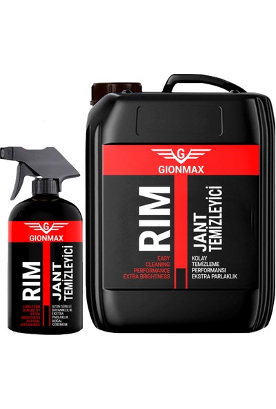 Gionmax Jant Temizleyici 5 Litre + Şişe + Sprey Hediye Gionmax Jant Temizleyici 5 Litre + Şişe + Sprey Hediye