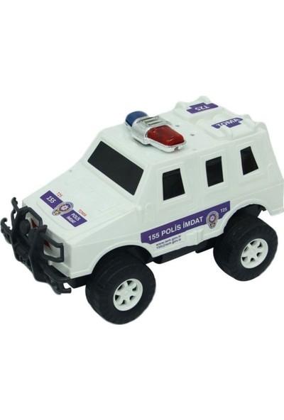 Can Oyuncak Sürtmeli Polis Arabası Beyaz