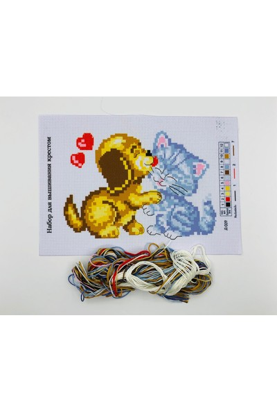 Ozan Tuhafiye Goblen Etamin Işleme Seti 27X19 cm 009