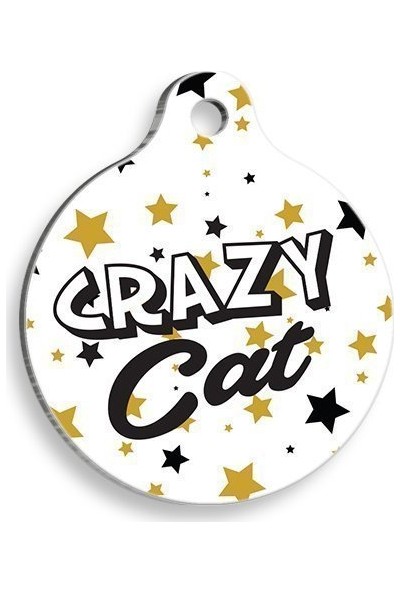 Pet Tag Art Kaçık Kedi Yuvarlak Kedi Künyesi