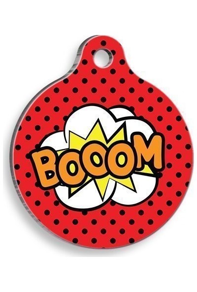 Pet Tag Art Boom Yuvarlak Kedi ve Köpek Künyesi