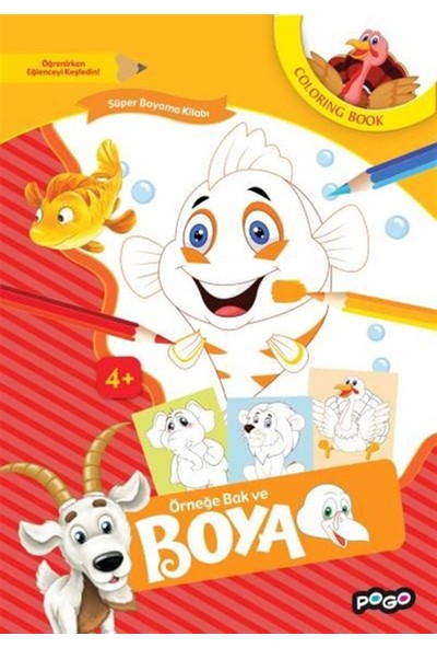 Pogo Çocuk Süper Boyama Kitabı - Turuncu