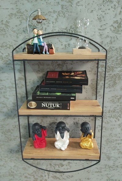 Ihk Sanat - Telli Oval Duvar Rafı 5mm Suntalam Raf - İHKTELLİOVALRAF01 Ihk Sanat - Telli Oval Duvar Rafı 5mm Suntalam Raf - İHKTELLİOVALRAF01
