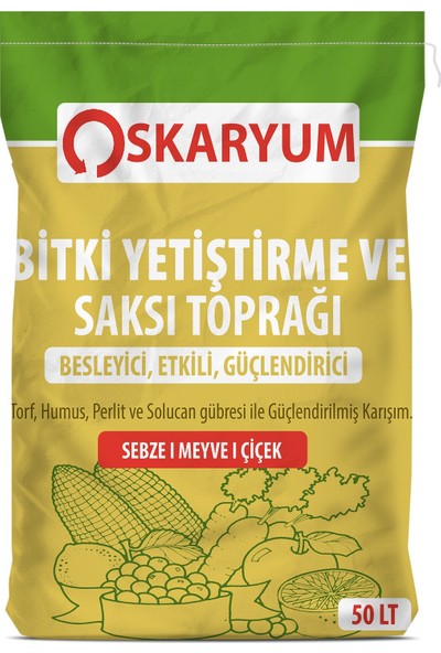 Oskaryum Bitki Yetiştirme ve Saksı Toprağı 50 Lt Oskaryum Bitki Yetiştirme ve Saksı Toprağı 50 Lt