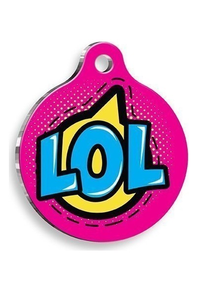Pet Tag Art Lol Yuvarlak Kedi ve Köpek Künyesi