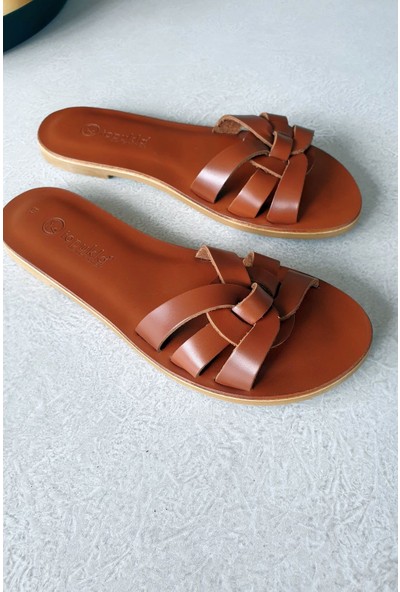 Topukla 2112E Deri Bodrum Sandalet