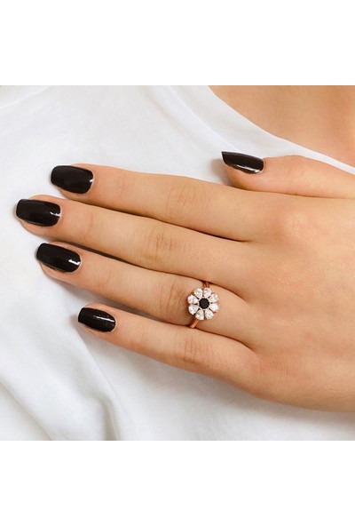 Medcezir Papatya Gümüş Şans Yüzüğü