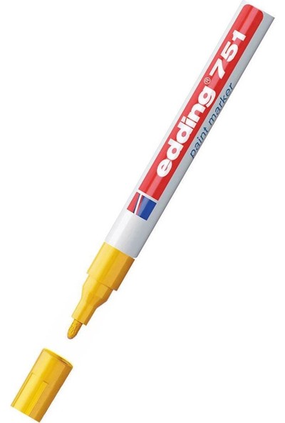 Edding 751 Çok Amaçlı Örtücü Boyama Dekorasyon Markörü 1-2 mm Sarı Edding 751 Çok Amaçlı Örtücü Boyama Dekorasyon Markörü 1-2 mm Sarı