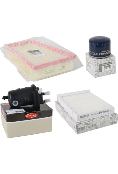 Mais Renault Megane 2 1.5 Dcı Filtre Bakım Seti ( Hava Filtresi - Yağ Filtresi - Yakıt Filtresi - Polen Filtresi )