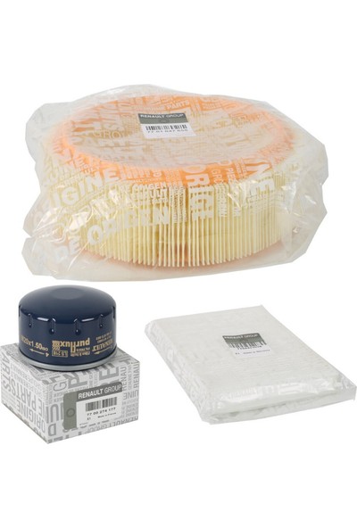 Mais Renault Symbol 1.4 8V Filtre Bakım Seti ( Hava Filtresi - Yağ Filtresi - Polen Filtresi )