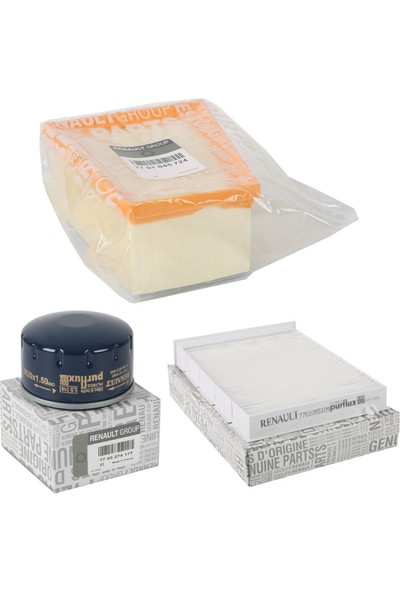 Mais Renault Megane 2 1.6 Filtre Bakım Seti ( Hava Filtresi - Yağ Filtresi - Polen Filtresi )