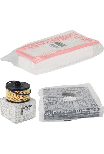 Mais Renault Clio 4 0.9 Filtre Bakım Seti ( Hava Filtresi - Yağ Filtresi - Polen Filtresi )