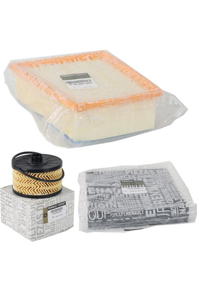 Mais Renault Megane 4 1.2 Tce Filtre Bakım Seti ( Hava Filtresi - Yağ Filtresi - Polen Filtresi )
