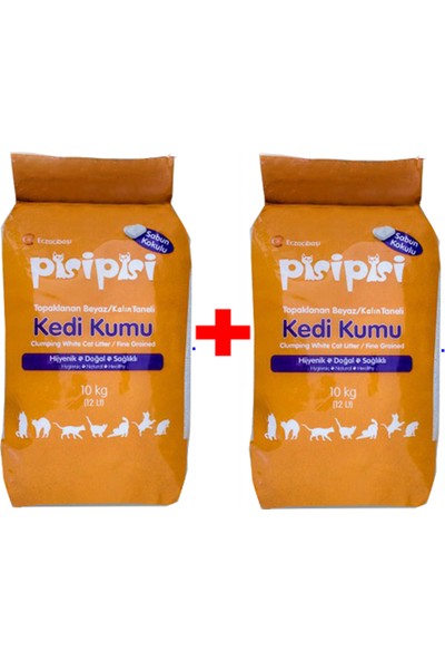 Eczacıbaşı Pisipisi Ince Taneli Sabunlu 10 kg (12 Lt) x 2 Adet Eczacıbaşı Pisipisi Ince Taneli Sabunlu 10 kg (12 Lt) x 2 Adet