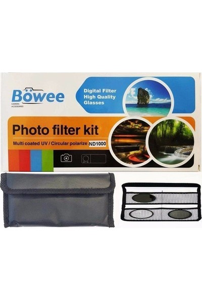 Böwee 86MM Uv + Cpl + ND1000 Filtre Kiti Böwee 86MM Uv + Cpl + ND1000 Filtre Kiti