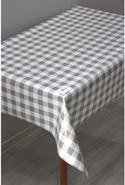 Dede Ev Tekstil Elyaf Silinebilir Pvc Muşamba Masa Örtüsü - Gri Pötü Kare Dede Ev Tekstil Elyaf Silinebilir Pvc Muşamba Masa Örtüsü - Gri Pötü Kare