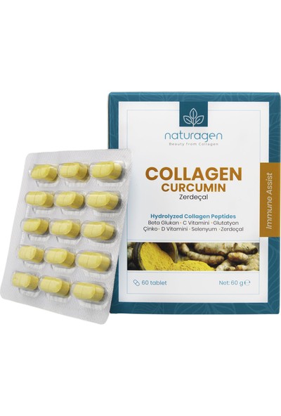 Naturagen Kolajen 60'lı Tablet Curcumin Immun Assist Naturagen Kolajen 60'lı Tablet Curcumin Immun Assist