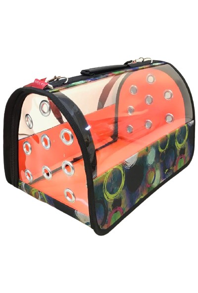 Lavista Şeffaf Kedi Köpek Lüks Taşıma Çantası Halka Desen 43X27X26CM