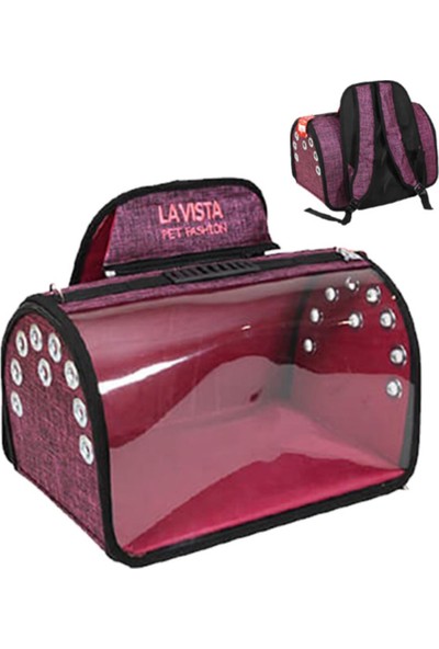 Lavista Tomris Jumbo Pet Taşıma Çantası Pembe 50X32X32CM