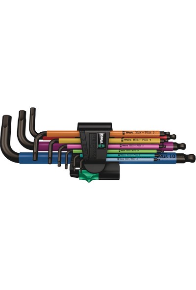 Wera 950/9 SPKL SM N Renkli Topbaş Alyan Set 05022089001