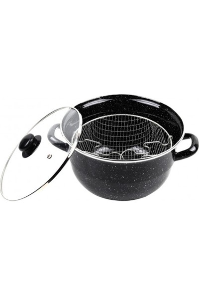 Alev Kalın Şilingli Emaye Kızartma Tencere 24 cm Alev Kalın Şilingli Emaye Kızartma Tencere 24 cm