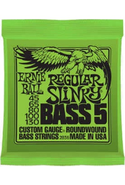 Ernie Ball 45-130 Regular Slinky Nikel Bas Gitar Teli (5 Tel) P02836 Ernie Ball 45-130 Regular Slinky Nikel Bas Gitar Teli (5 Tel) P02836