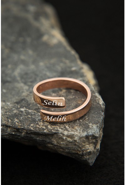 Elika Silver Kadın İsimli Sarmal Yüzük