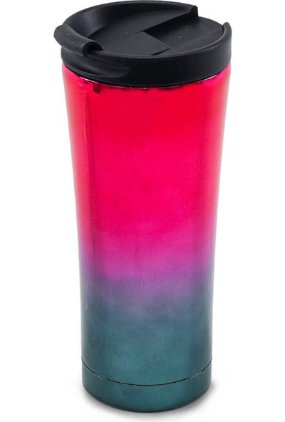 Medusa A12-1 Soft Mug Bardak Termos Pembe-Yeşil