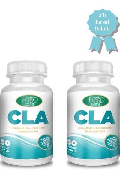 Food Core CLA Linoleic Acit 2'li Set 50x2 Kapsül Food Core CLA Linoleic Acit 2'li Set 50x2 Kapsül