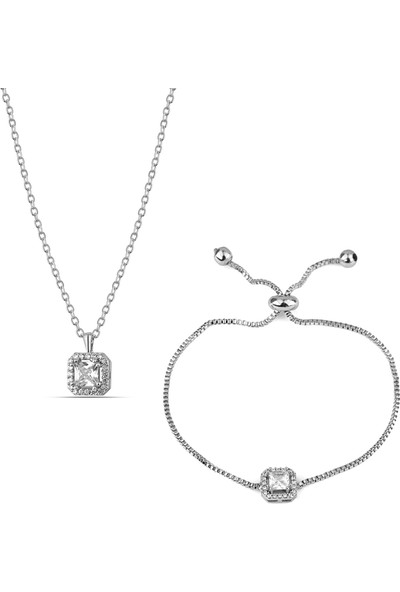 Forentina Tektaş Kolye Bileklik Set PS1683 Forentina Tektaş Kolye Bileklik Set PS1683