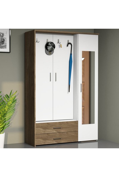 Minar Deniz Çekmeceli Raflı Portmanto Beyaz/istanbul