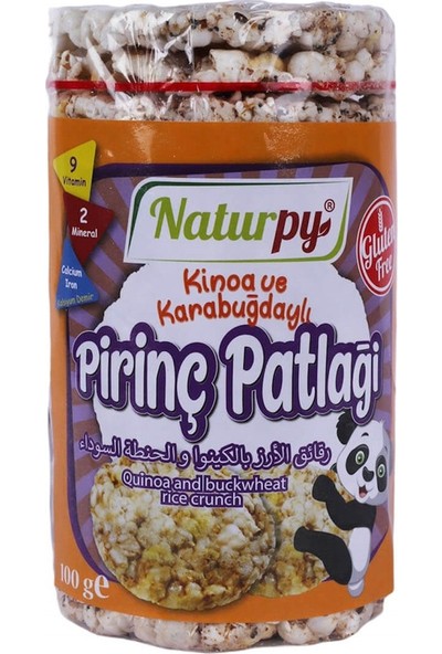 Naturpy Pirinç Patlağı Kinoa ve Karabuğdaylı 100 gr Naturpy Pirinç Patlağı Kinoa ve Karabuğdaylı 100 gr