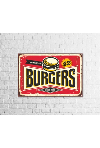 Fandomya Ahşap Poster Burgers 12 x 17 cm + Çift Taraflı Bant Fandomya Ahşap Poster Burgers 12 x 17 cm + Çift Taraflı Bant